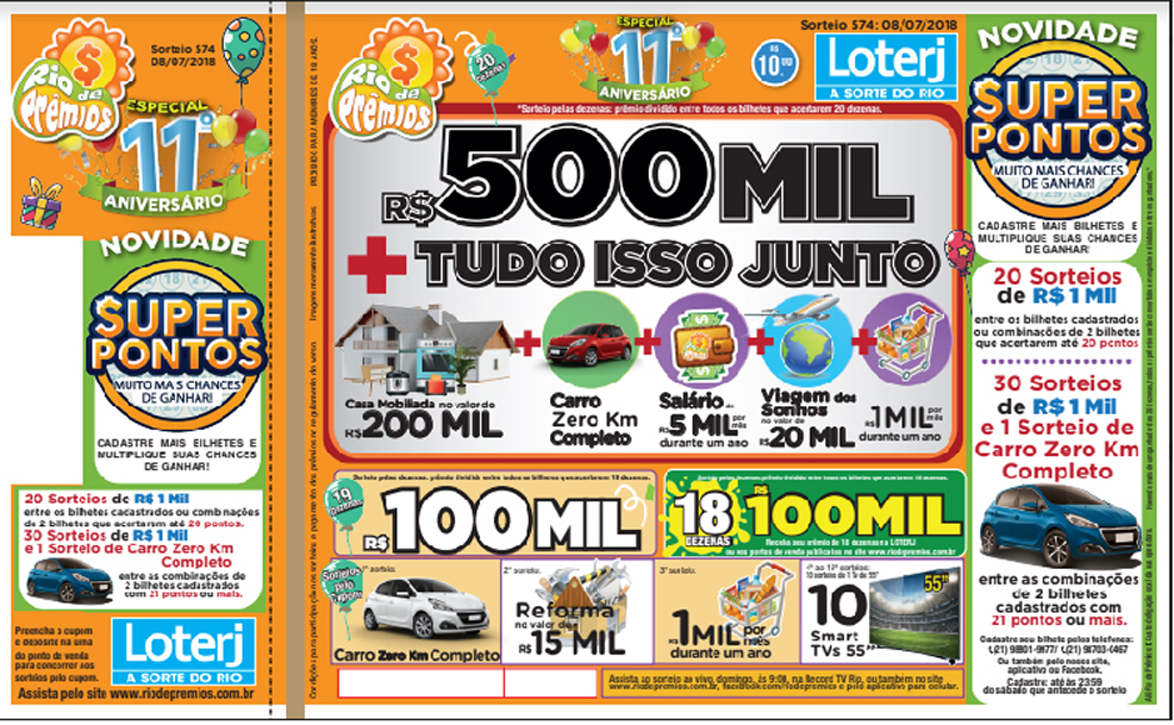 Rio de Prêmios comemora 11 anos e lança sorteio com Super Pontos neste ...